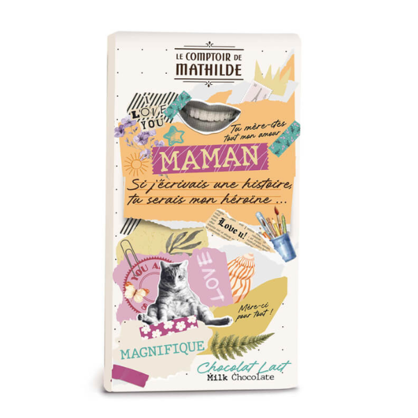Le Comptoir de Mathilde Tablette Chocolat Lait Fête Des Mères - 90 g ...
